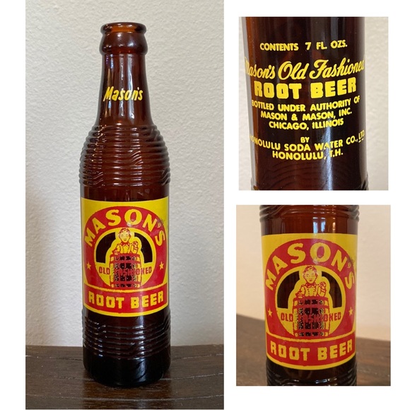 Accents | 195s Masons Root Beer 7oz Bottle Whonoluluth | Poshmark